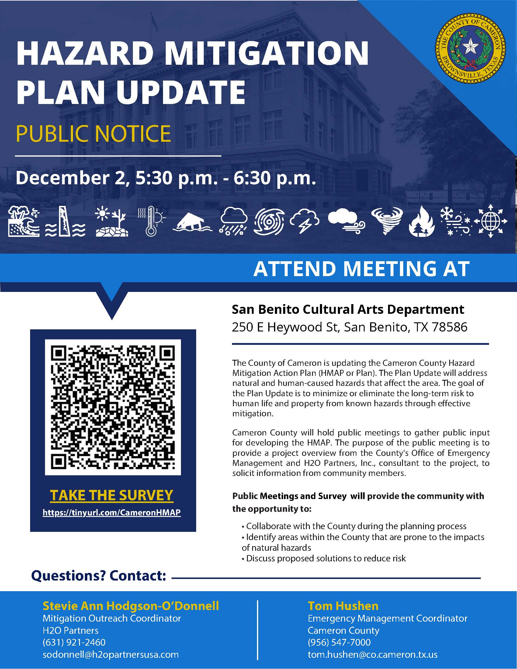Public Meeting Notice - Cameron County Hazard Mitigation Action Plan ...